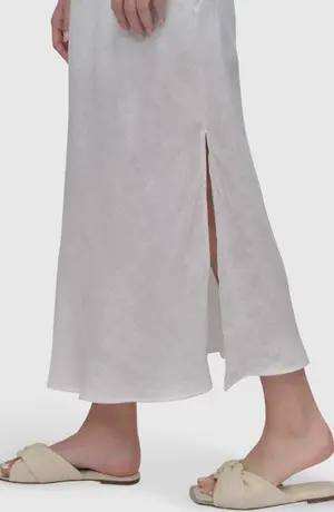 Dkny Asymmetric Sleeveless Linen Dress