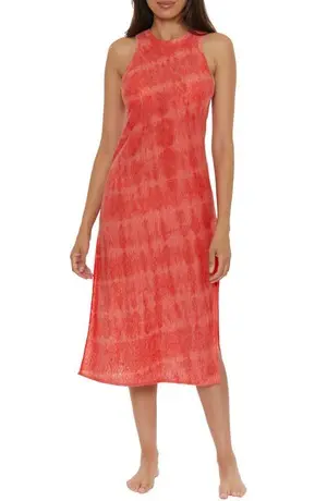 BECCA By Rebecca Virtue Trinidad Sleeveless Cover-up Midi Dress - Fire
