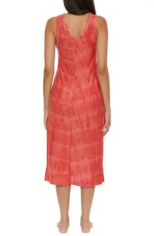 BECCA By Rebecca Virtue Trinidad Sleeveless Cover-up Midi Dress - Fire