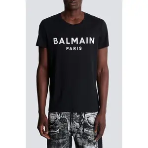 Balmain Logo Graphic T-shirt - Eab Black/ White