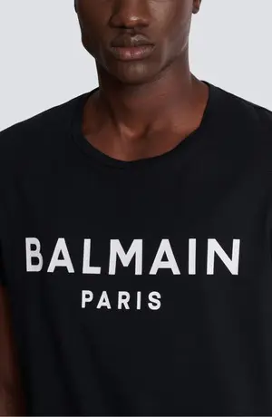 Balmain Logo Graphic T-shirt - Eab Black/ White