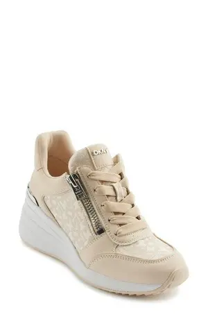 Dkny Kalina Wedge Sneakers - Hemp