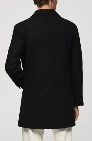 Mango Quilted Lined Wool-blend Coat