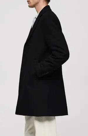 Mango Quilted Lined Wool-blend Coat