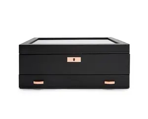 Wolf Axis 10 Piece Watch Box With Drawer - Copper