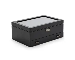 Wolf Axis 10 Piece Watch Box With Drawer - Powder Coat