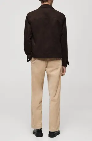 Mango Straight Leg Corduroy Pants