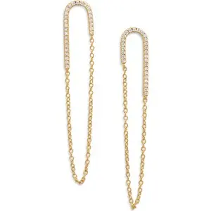 Argento Vivo Cubic Zirconia Drop Earrings - Gold