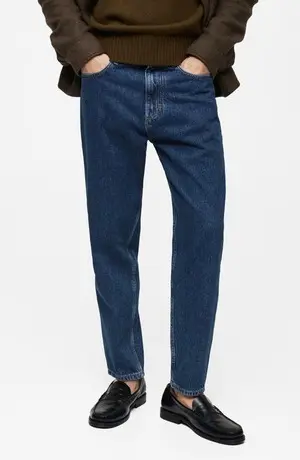 Mango Tapered Jeans - Dark Blue