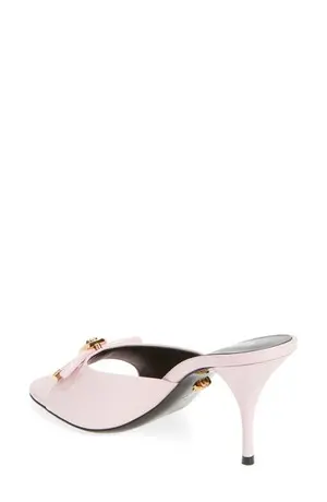 Versace Opera Bow Slide Sandal - Pastel Pink/gold