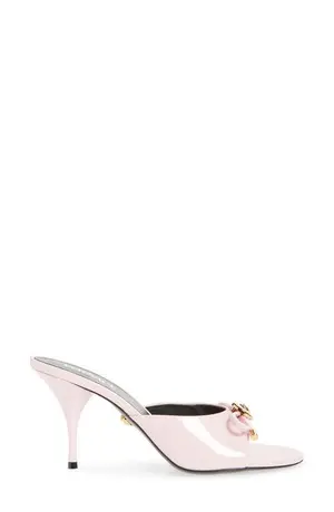 Versace Opera Bow Slide Sandal - Pastel Pink/gold