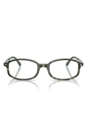 Ray-ban 54mm Irregular Eyeglasses - Transparent Green