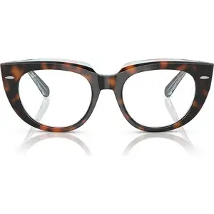 Ray-ban 50mm Square Optical Eyeglasses - Dark Havana