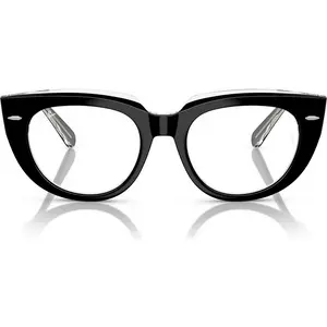 Ray-ban 50mm Square Optical Eyeglasses - Transparent Grey