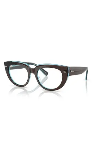 Ray-ban 50mm Square Optical Eyeglasses - Transparent