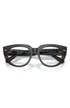 Ray-ban 50mm Square Optical Eyeglasses - Transparent