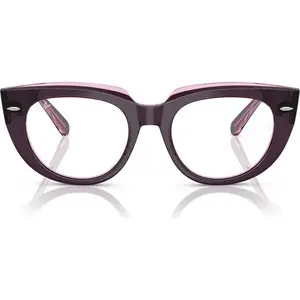 Ray-ban 50mm Square Optical Eyeglasses - Violet