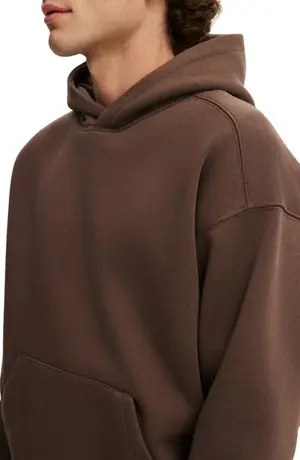 COTTON ON Box Fit Hoodie - Espresso