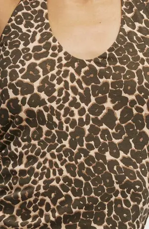 COTTON ON V-neck Halter Top - Kate Leopard