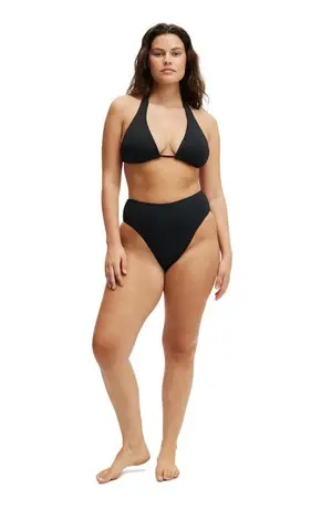 Cotton:on High Apex Slider Triangle Bikini Top - Black