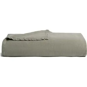 PARACHUTE Vintaged Linen Bed Cover - Moss