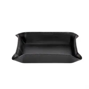 GRAPHIC IMAGE Leather Catchall Tray Black