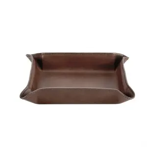 GRAPHIC IMAGE Leather Catchall Tray - Brown