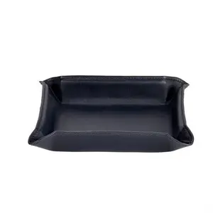 GRAPHIC IMAGE Leather Catchall Tray - Navy