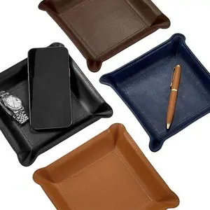 GRAPHIC IMAGE Leather Catchall Tray - Navy