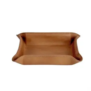 GRAPHIC IMAGE Leather Catchall Tray - Tan