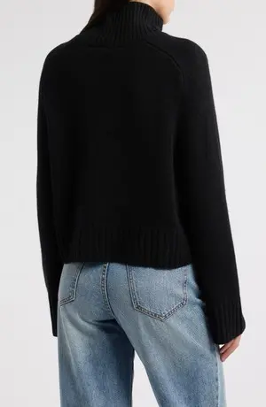 REFORMATION Brooke Crop Cashmere Turtleneck Sweater