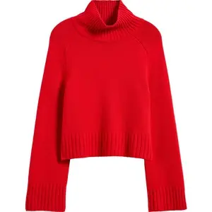 REFORMATION Brooke Crop Cashmere Turtleneck Sweater