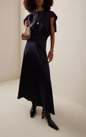 knee length dresses for ladies Women's Anais Sheath Straight Across Neck Velvet Maxi Dress  XXS/XS/S/M/L/XL/XXL/3XL/Customize Black MEAN BLVD main image 0