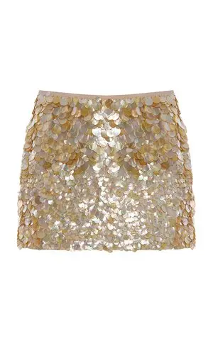 Kilentar Embellished Shell Mini Skirt