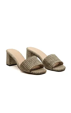 ANDREA GOMEZ Claudia Raffia Mules