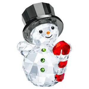 SWAROVSKI Joyful Snowman With Candy Cane - Multicolored
