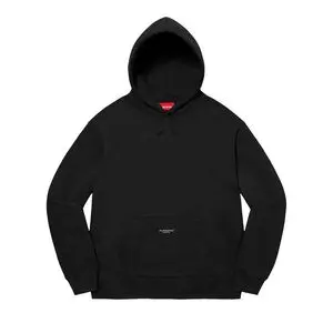 Supreme Micro Logo Hooded Sweatshirt - Black