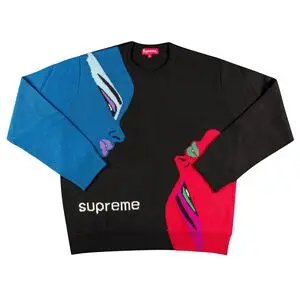 Supreme Faces Sweater - Black