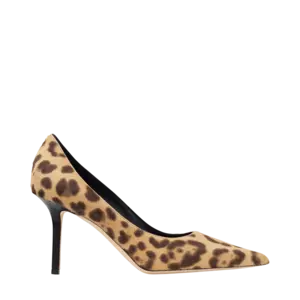 JIMMY CHOO Love 85 Leopard Print Pony Pumps - Neutral