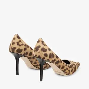 JIMMY CHOO Love 85 Leopard Print Pony Pumps