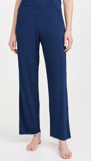 Eberjey Frida Cami And Pants Pajama Set - Navy/ivory