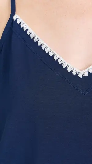 Eberjey Frida Cami And Pants Pajama Set - Navy/ivory