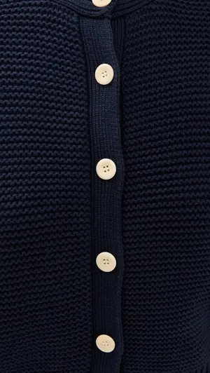 ALEX MILL Nico Chunky Knit Cardigan - Midnight Navy