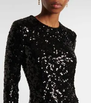 Dolce & Gabbana Sequined Midi Dress