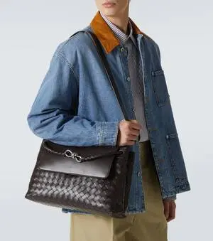 Bottega Veneta Andiamo Medium Messenger Bag - Brown