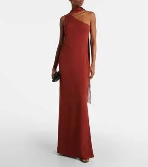 TALLER MARMO Caroline One-shoulder Gown - Red
