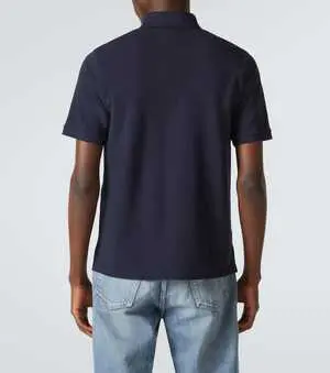 Saint Laurent Cotton-blend Polo Shirt - Blue