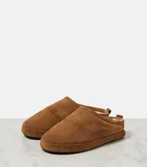Balenciaga Alaska Suede Slippers - Brown