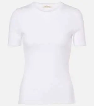 NILI LOTAN Elin Cotton Jersey T-shirt - White