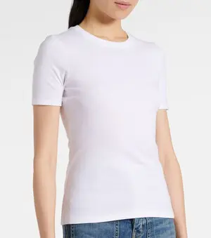 NILI LOTAN Elin Cotton Jersey T-shirt - White